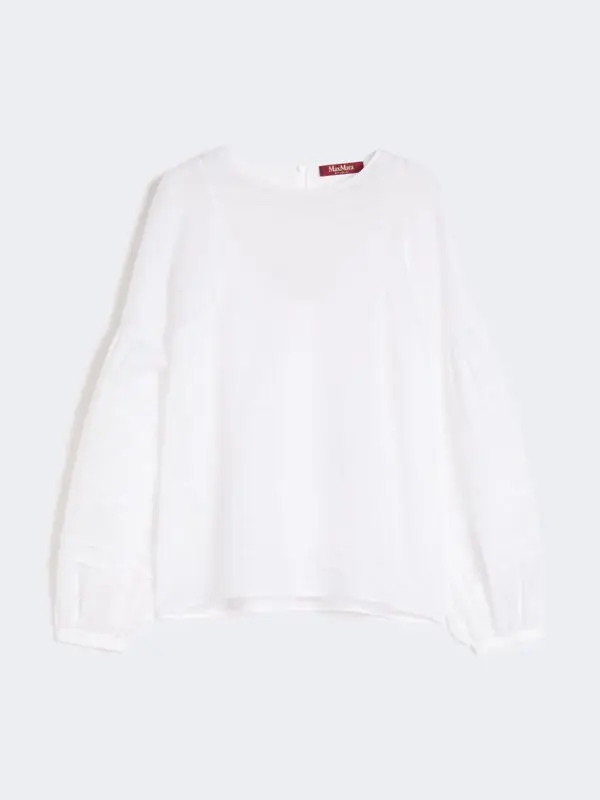 Max Mara Ramie Gauze Blouse - White