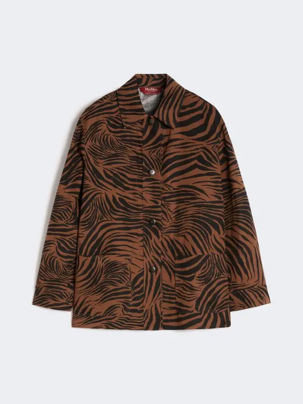 Max Mara Printed Cotton And Linen Shirt