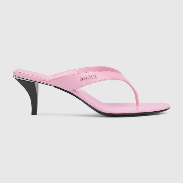 Gucci Vittoria Thong Leather - Pink