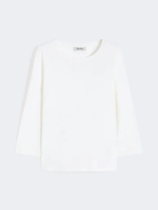 Max Mara T-shirt In Maglia Di Cotone - White
