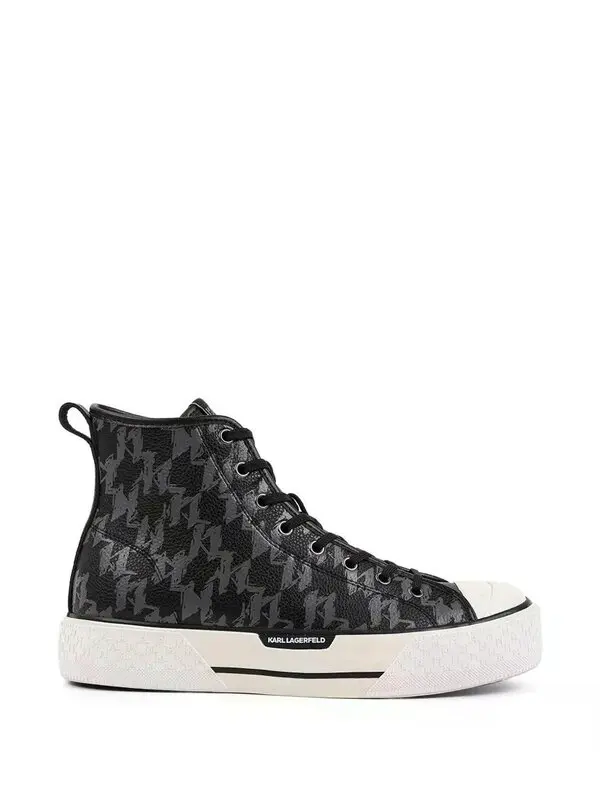 Karl Lagerfeld Logo-detail High-top Sneakers - Black