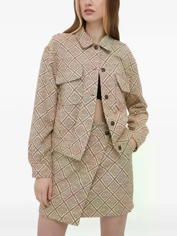 SAMSOE SAMSOE Patterned Buttoned Jacket
