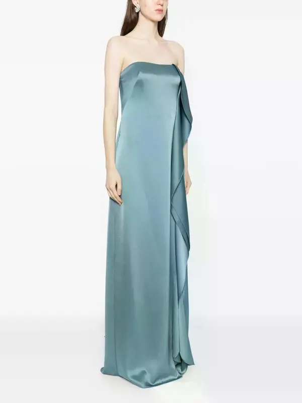 Amsale Cascade Maxi Dress - Blue