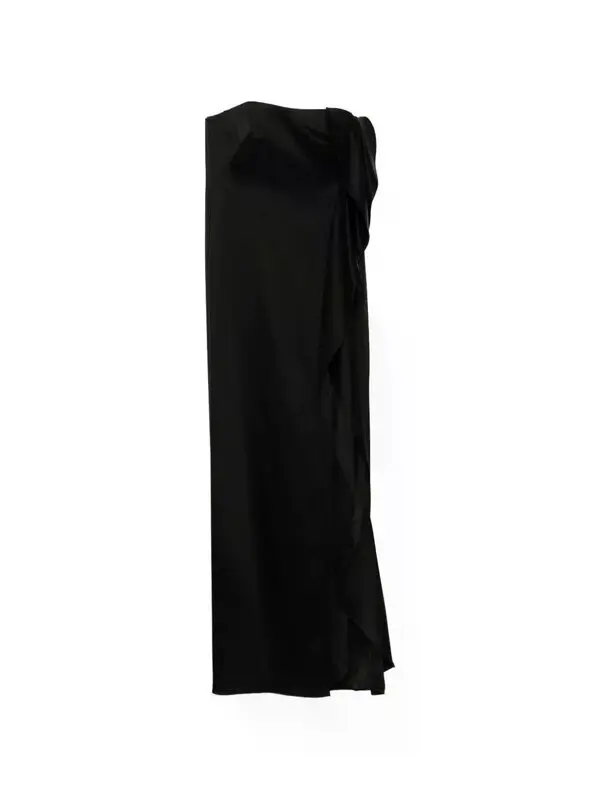 Amsale Cascade Maxi Dress - Black