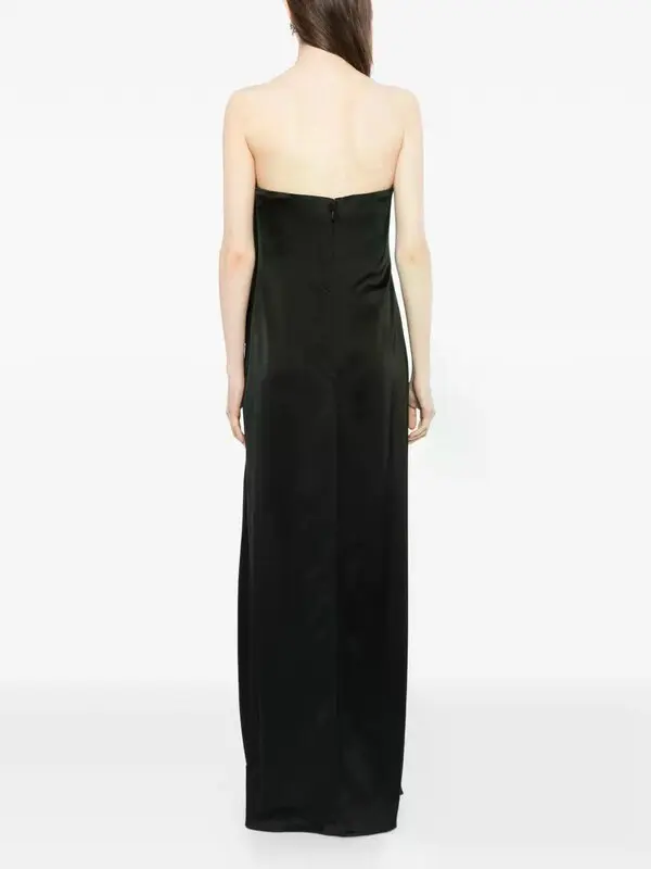 Amsale Cascade Maxi Dress - Black