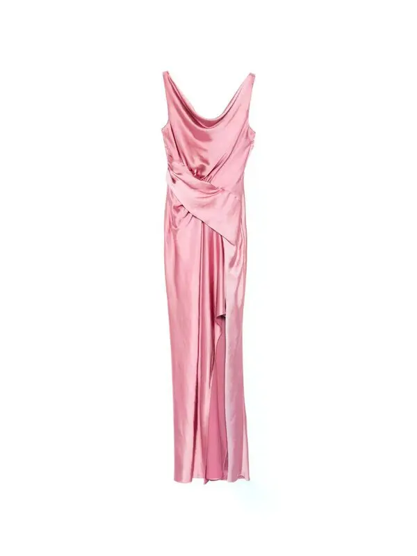 Amsale Draped Maxi Dress - Pink