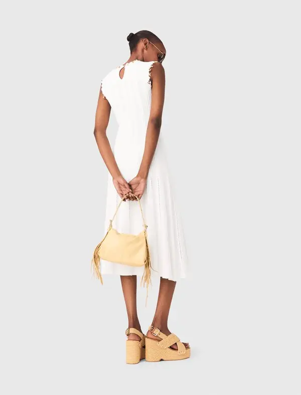 Maje Knit Dress With Gold Embellishments