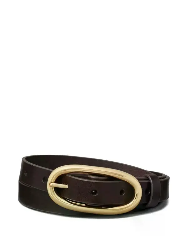 Tory Burch Pierced Large Buckle Belt - Brown