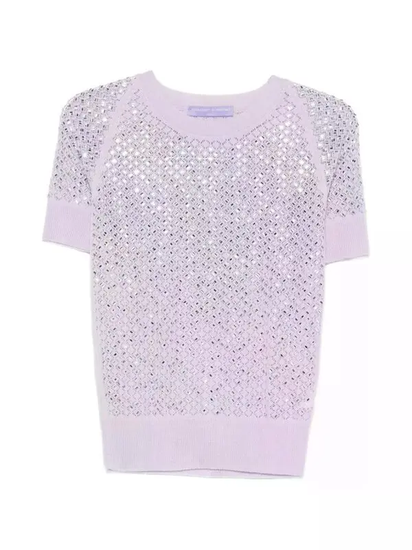 Ermanno Scervino Embellished T-shirt - Purple