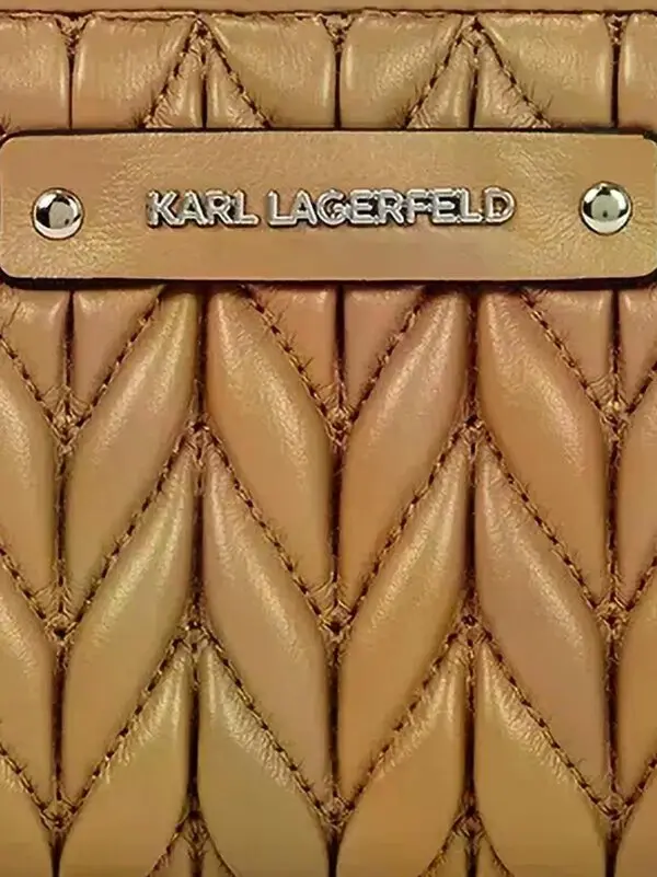 Karl Lagerfeld Quilted Logo-plaque Wallet - Neutrals