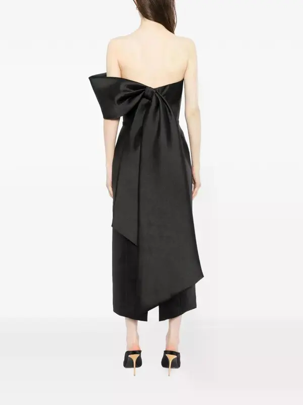 Amsale Bow Midi Cocktail Dress