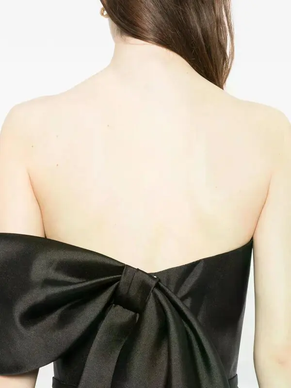 Amsale Bow Midi Cocktail Dress