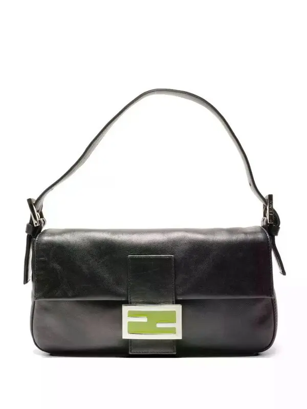 Fendi 1990-2000 Mamma Baguette Shoulder Bag - Black