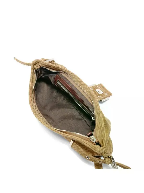 Fendi 1990-2000 Logo-detail Corduroy Shoulder Bag