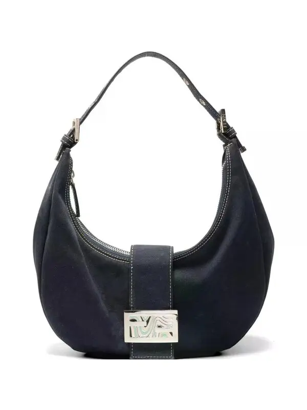 Fendi 2000-2015 Mamma Half-moon-shape Shoulder Bag - Blue