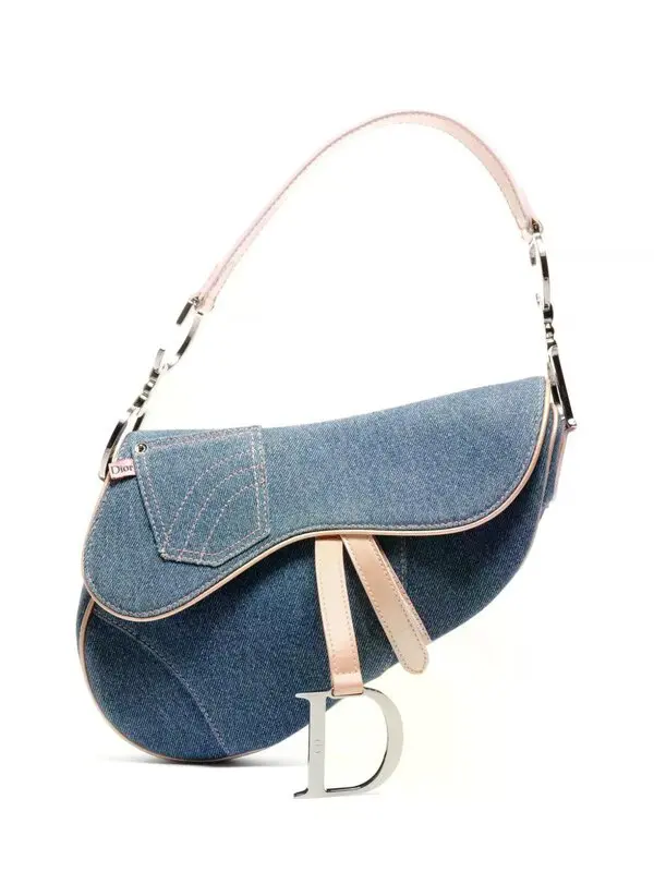 Dior 2002 Denim Saddle Bag - Blue