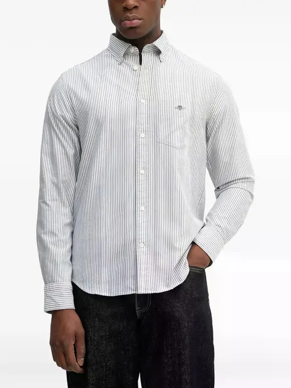 Gant Oxford Striped Pocket Shirt - White