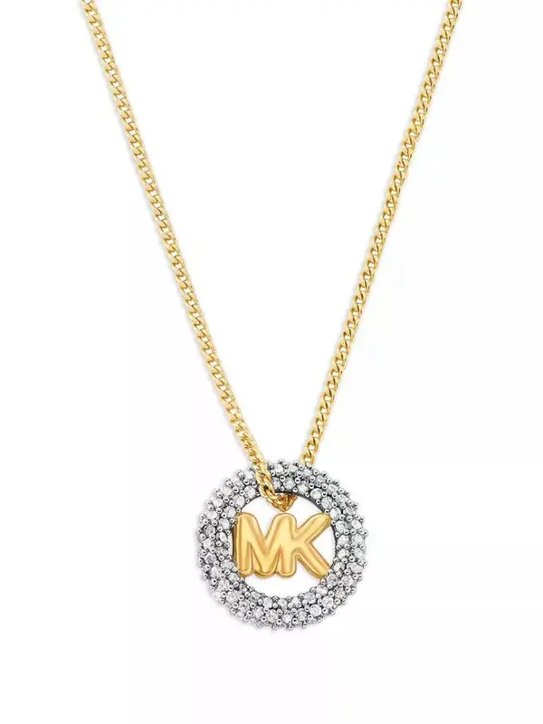 Michael Kors Pavé Pendant Necklace - Gold