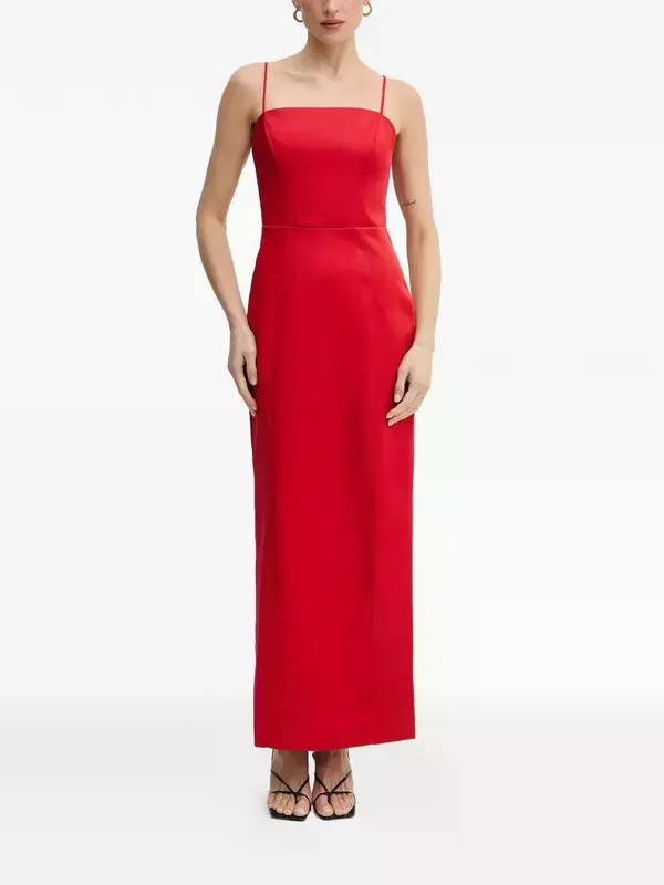 Bardot Lucille Slip Split Dress - Red