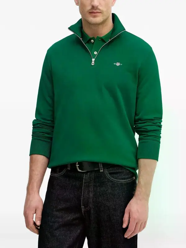 Gant Zip Sweatshirt - Green
