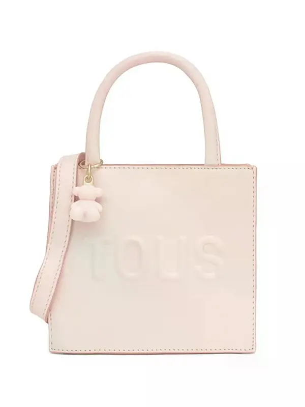 TOUS Mini Brenda Embossed Charm Tote Bag - Pink