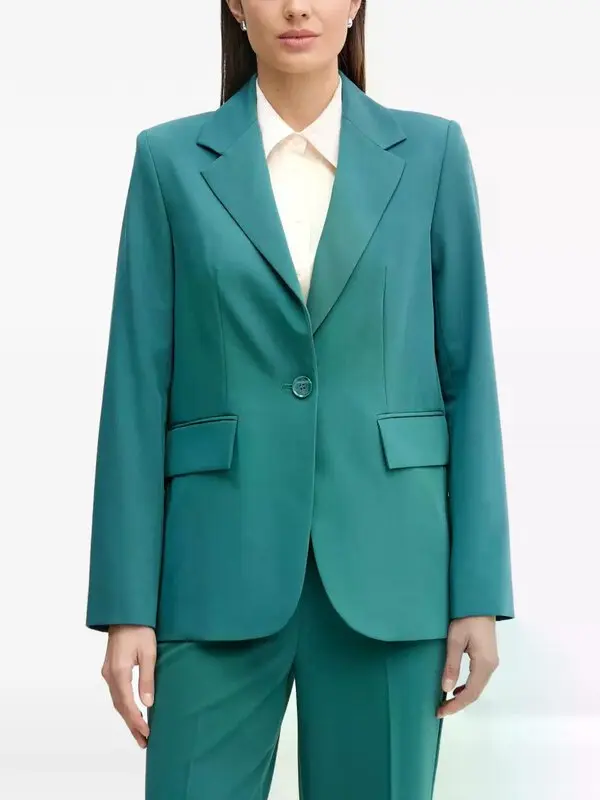 Sisley Single-breasted Flap-pocket Blazer - Green