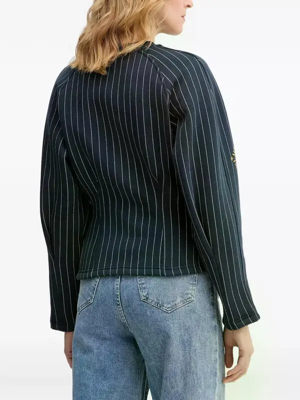 NEVER FULLY DRESSED Striped Embellished Sweatshirt