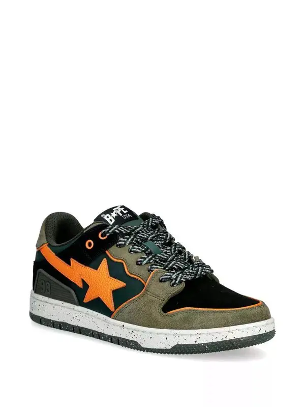 A BATHING APE Star Appliquéd Low Top Sneakers