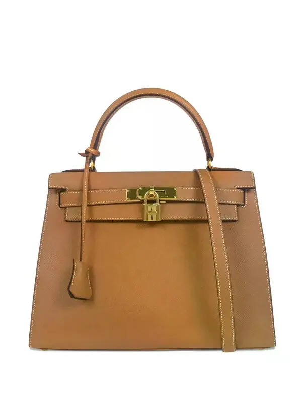 Hermès 1990s 28 Kelly Courchevel Two-way Tote Bag - Neutrals
