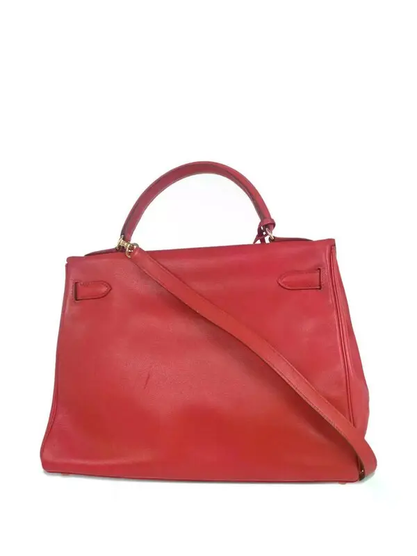 Hermès 1999 32 Kelly Vif Gulliver Tote Bag - Red