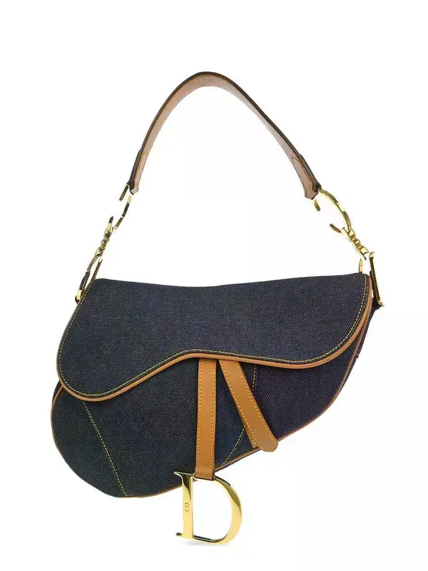 Dior 2001 Denim Saddle Handbag - Blue