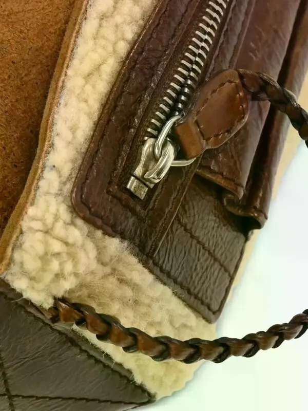 Dior 2005 Shearling Flight Handbag