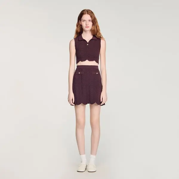 Sandro Knit Mini Skirt