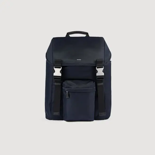 Sandro Nylon Backpack - Navy Blue