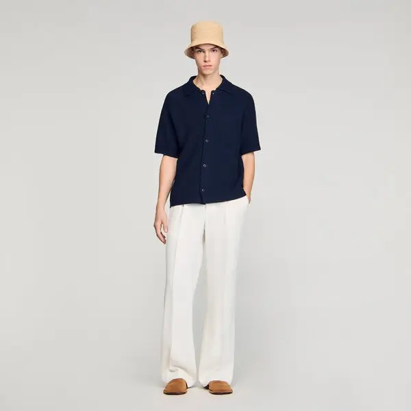 Sandro Jute Shirt - Navy Blue