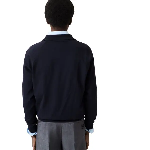 Miu Miu Wool Polo Sweater - Blue/grey
