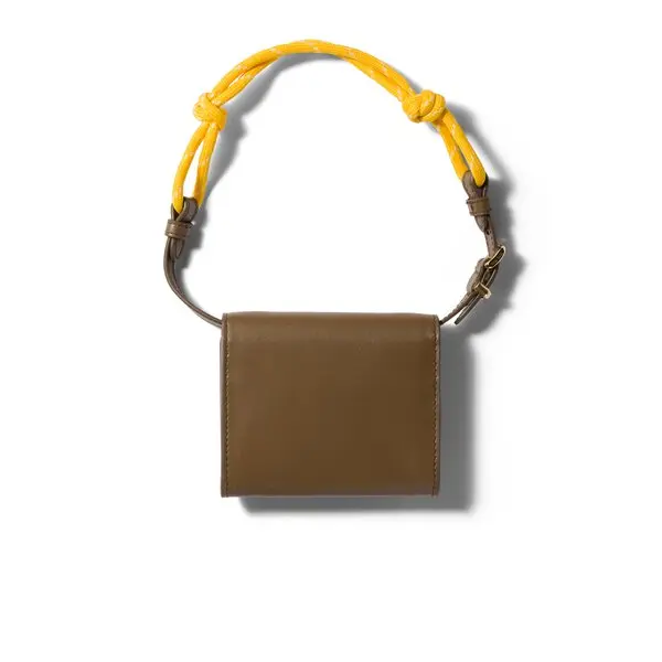 Miu Miu Leather Shoulder Wallet - Tundra/yellow