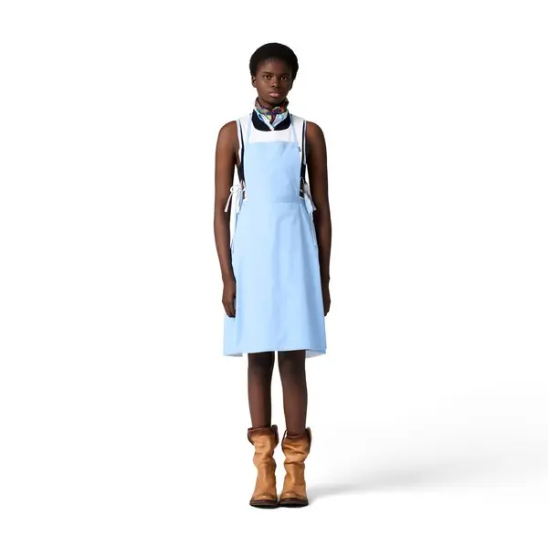 Miu Miu Poplin Apron - Light Blue