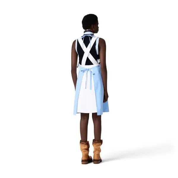 Miu Miu Poplin Apron - Light Blue