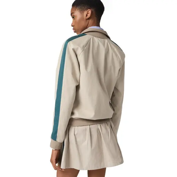 Miu Miu Washed Twill Blouson Jacket - Khaki/green