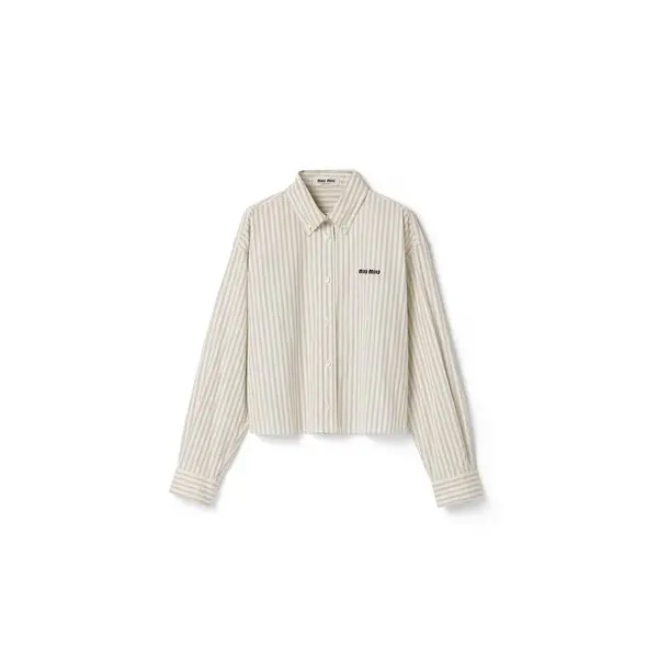 Miu Miu Striped Poplin Shirt