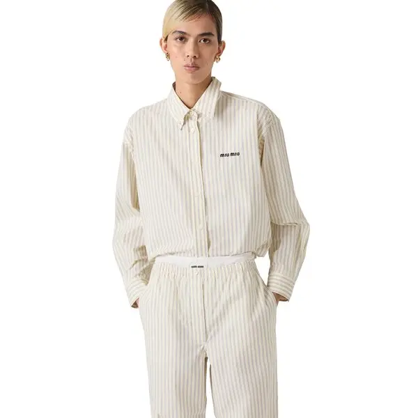 Miu Miu Striped Poplin Shirt