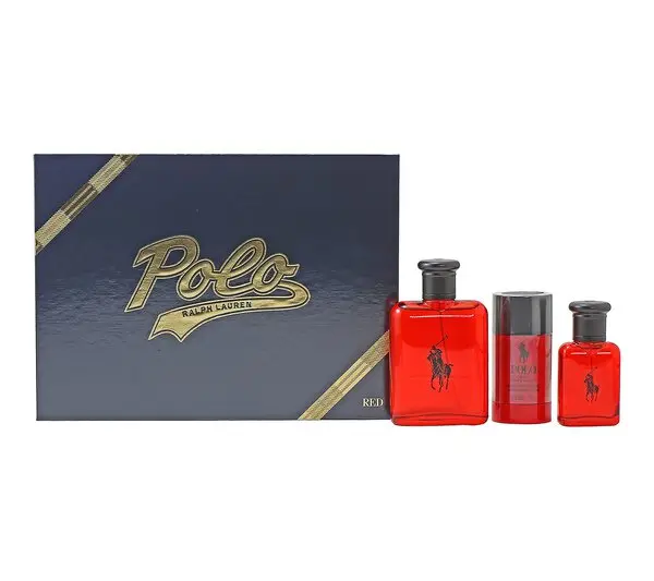 Ralph Lauren Polo Red T 3 Kit W/ Edt + Deodor Ant - One-color