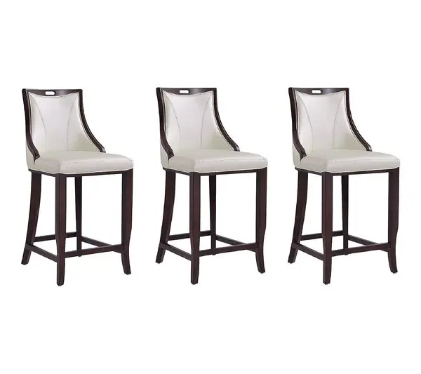 MANHATTAN COMFORT Emperor Wood Upholstered Bars Tool Set Of 3 - One-color