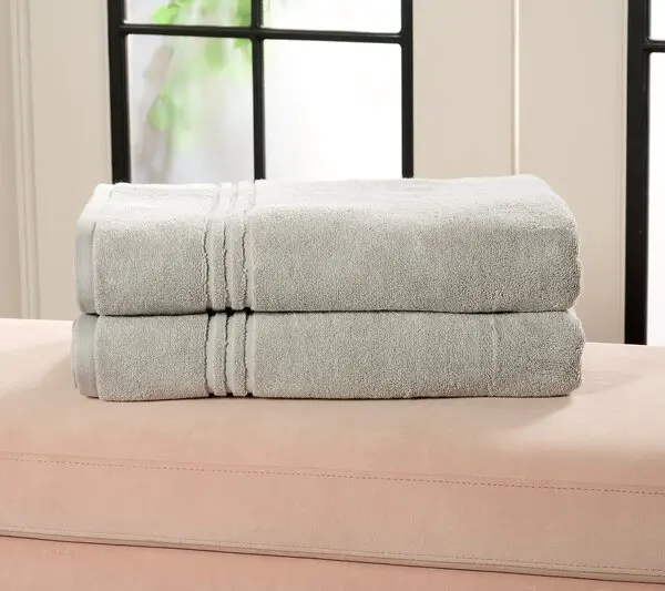 HOME REFLECTIONS As Is Set Of 2 100% Cotton Bath Sheets - One-color