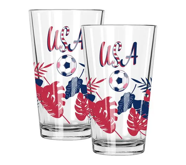 THE MEMORY COMPANY Usa 2pk 16oz Pint Glass - One-color