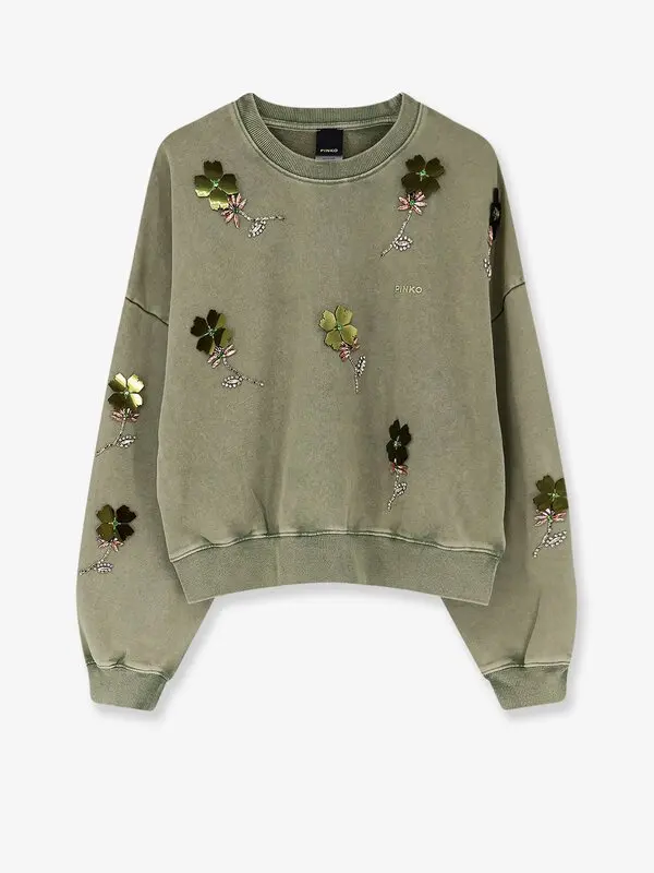 Pinko Kikoine Cotton Sweater - Green