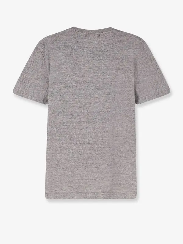 GOLDEN GOOSE Cotton Tshirt With Flag Print On The Front