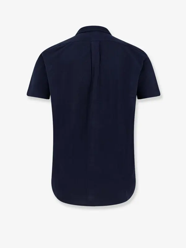 Polo Ralph Lauren Cotton Shirt With Front Embroidered Logo - Blue