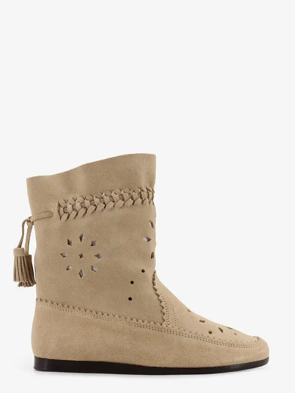 Isabel Marant Woosta Suede Boots - Beige